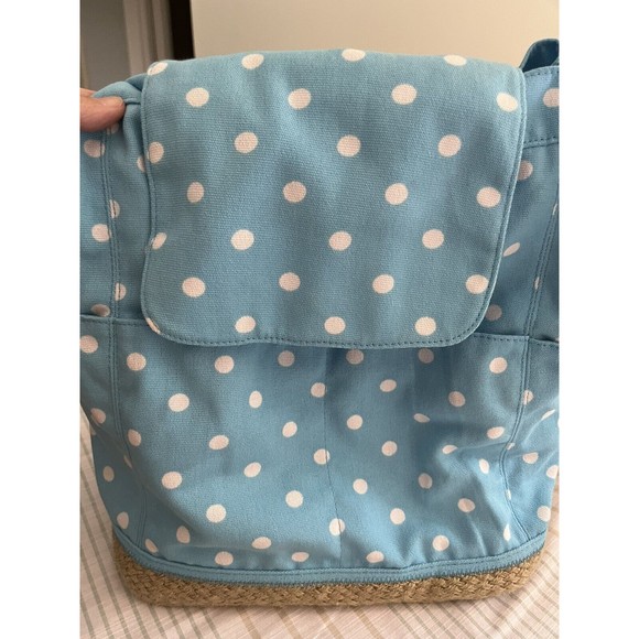 Pottery Barn | Bags | Nwt Pottery Barn Blue Polka Dot Espadrille Bottom ...